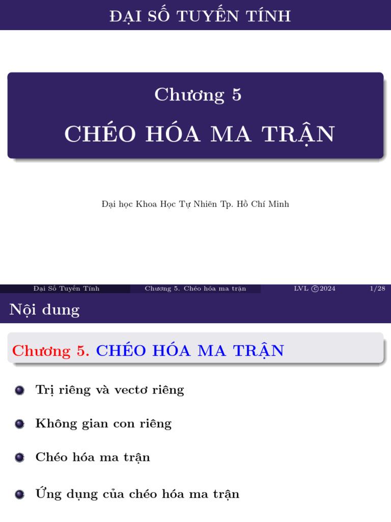 Chuong 5 - Cheo Hoa Ma Tran | PDF