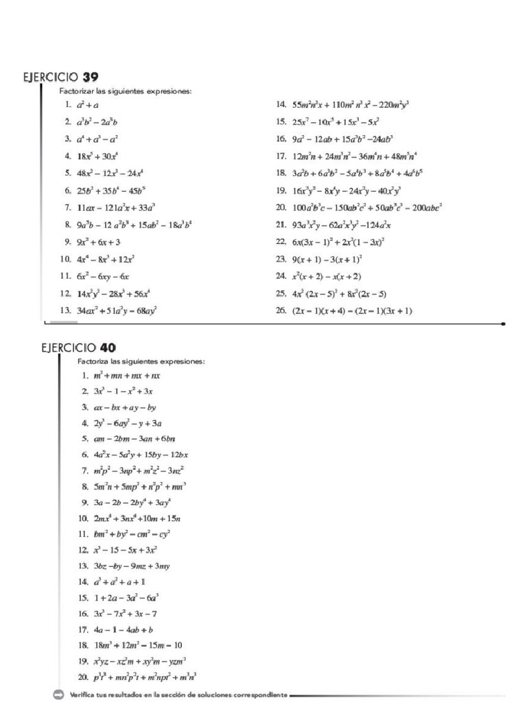 Ejercicios de Algebra | PDF