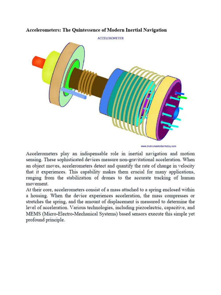 Accelerometers and Gyroooscope | PDF | Gyroscope | Accelerometer