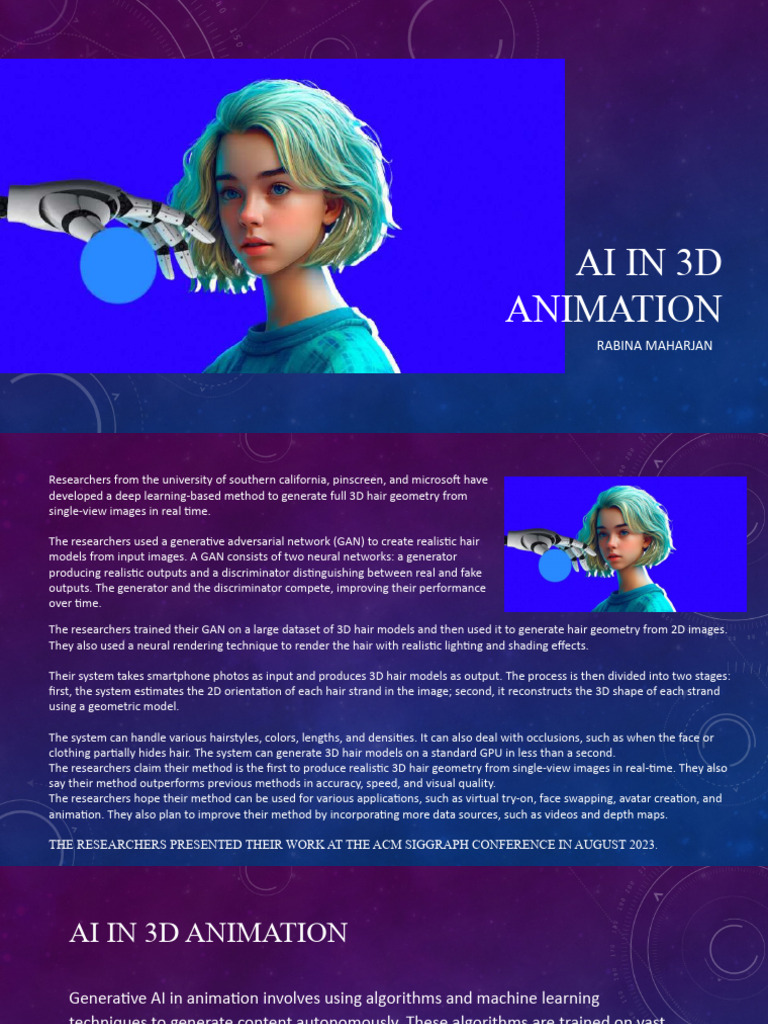AI in 3d Animation | Download Free PDF | 3 D Computer Graphics ...