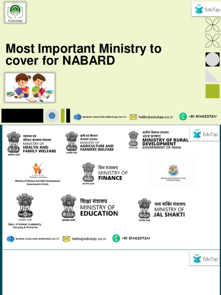 Key Ministries for NABARD Coverage | PDF