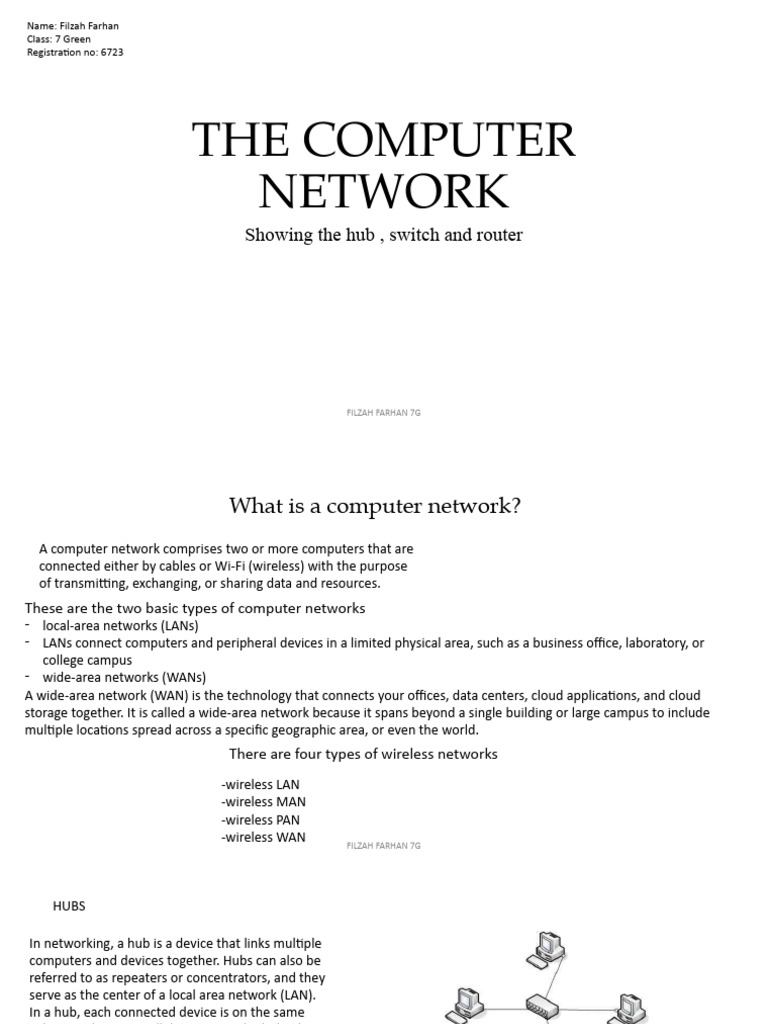 The Computer Network Presentation | PDF | Computer Network | Local Area Network