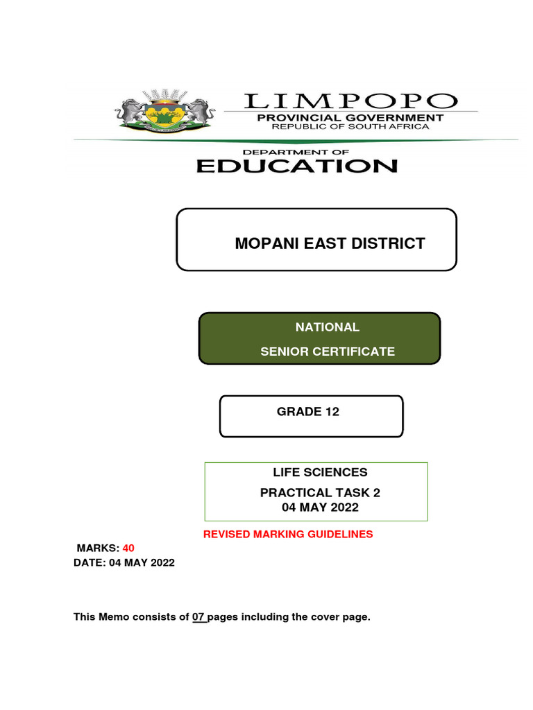 Practical Task 2 Memo Revised | PDF | Dominance (Genetics) | Genotype