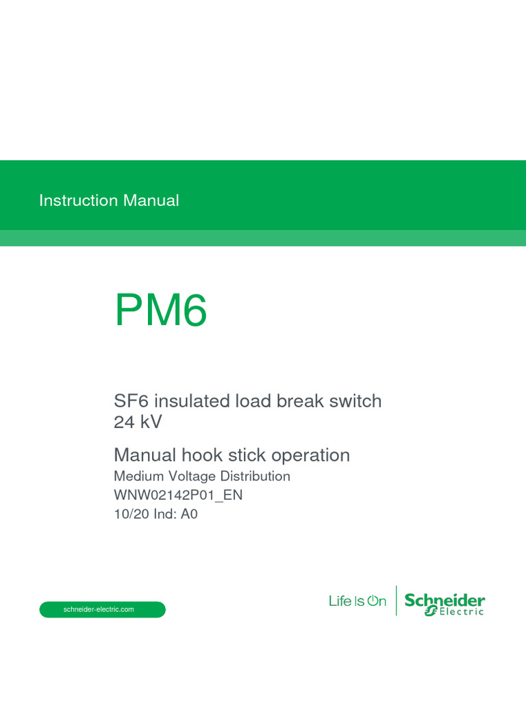 EN - Switch User Manual - Hookstick - PM6 24 KV | PDF | Power Supply ...