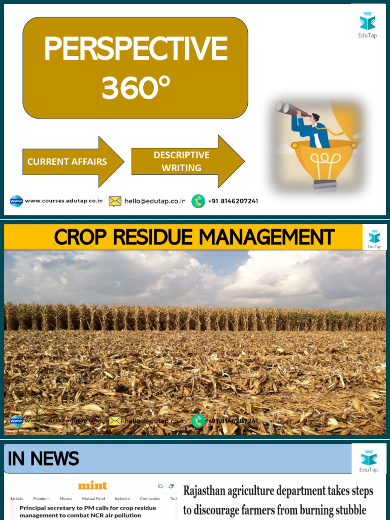 20-Crop Residue Management | PDF | Soil | Agriculture