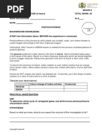 Grade 9 Natural Sciences Practical Exam | PDF | Cell (Biology ...