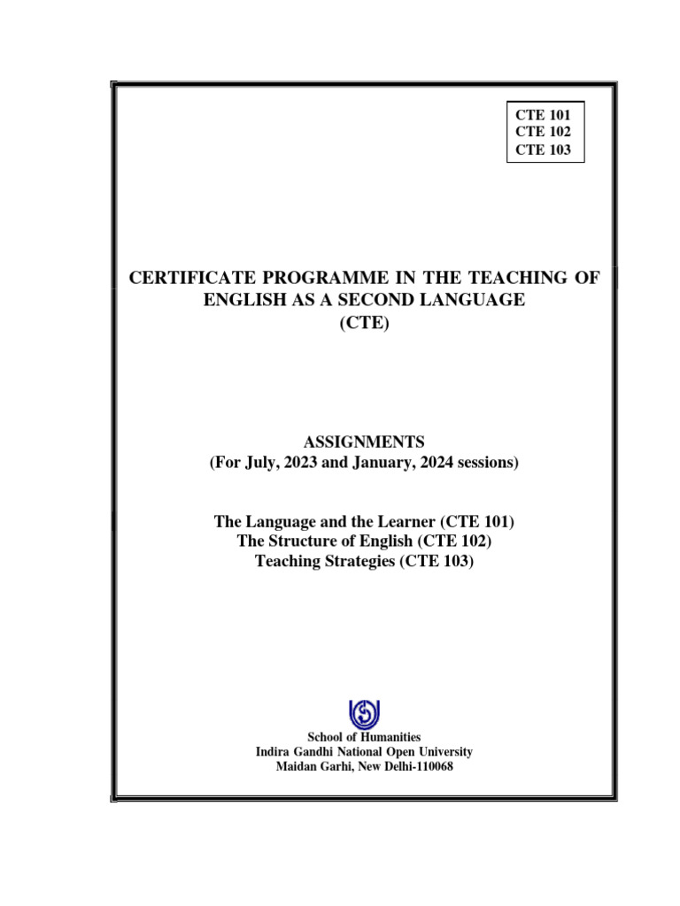Assignment 101-102-103 | PDF | English Language | Vocational Education