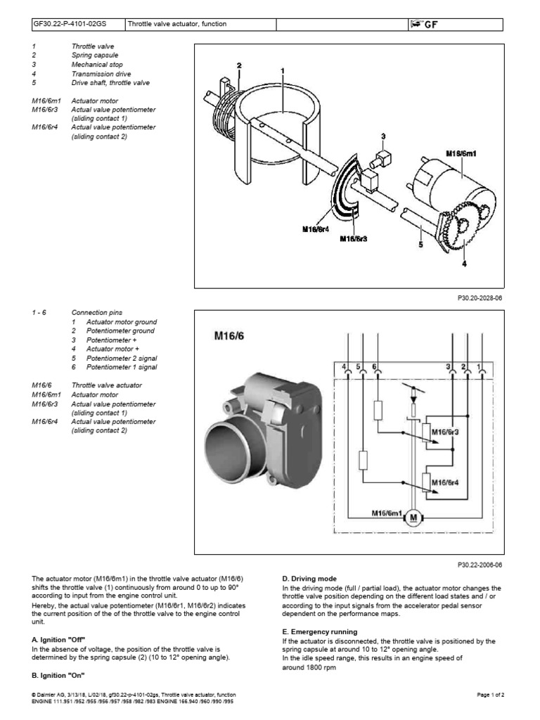 Throttle Valve Actuator Function | PDF | Throttle | Valve