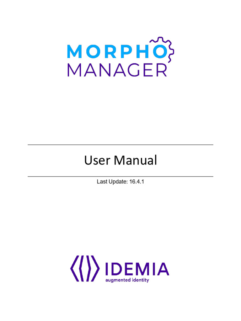 MorphoManager 16.4.1 - User Manual | PDF | 64 Bit Computing | Microsoft Windows