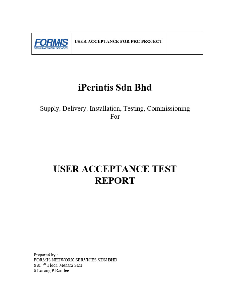 User Acceptance Test Report for PRC Project | PDF | Operating System ...