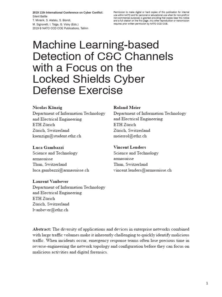 Art 22 Machine Learning Based Detection | Download Free PDF | Transmission Control Protocol ...