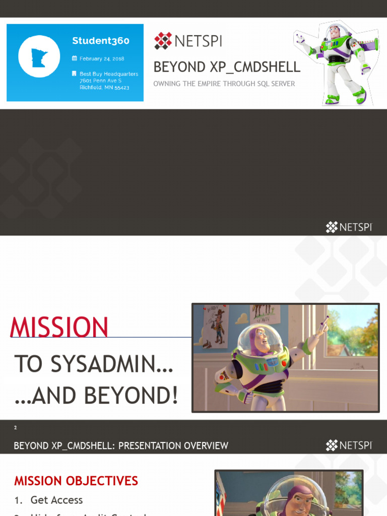 Beyond XP - Cmdshell Owning SQL | PDF | Microsoft Sql Server ... Beyond XP - Cmdshell Owning SQL | PDF | Microsoft Sql Server ...