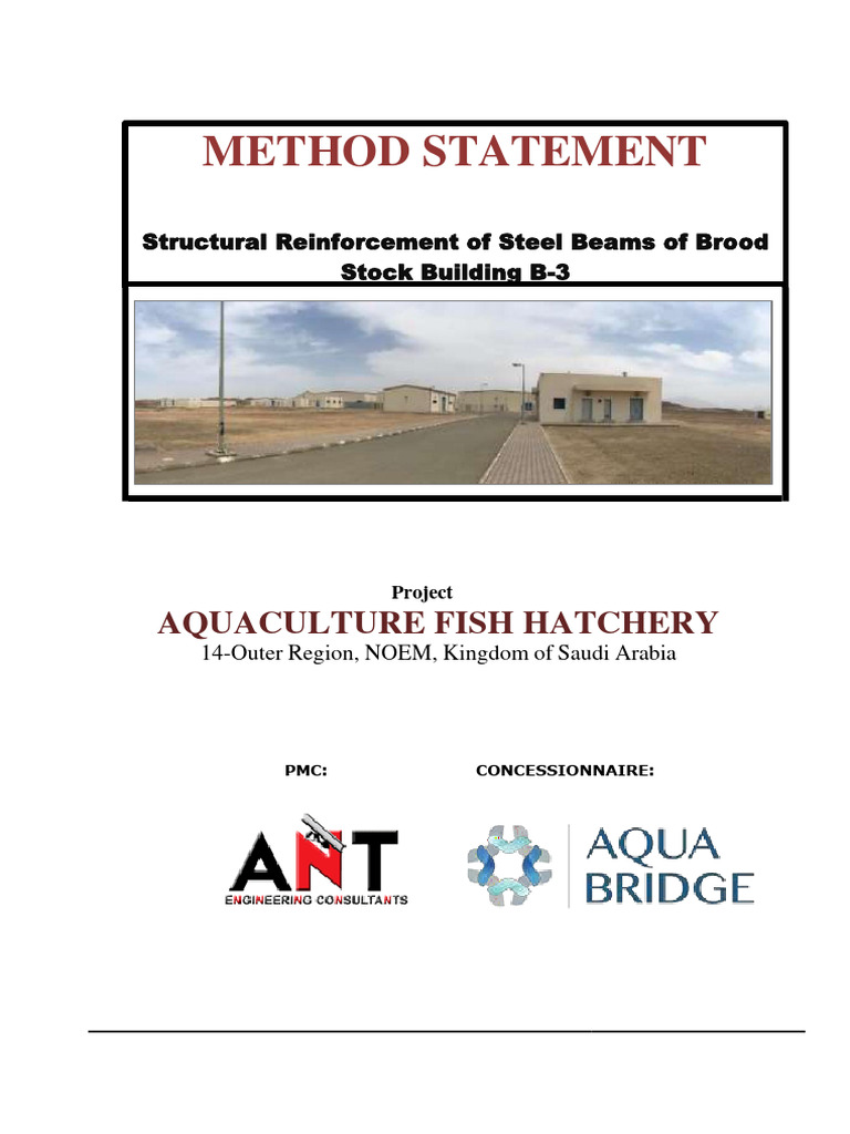 METHOD STATEMENT - Strengthening of Steel Beams of Brood Stock Building ...