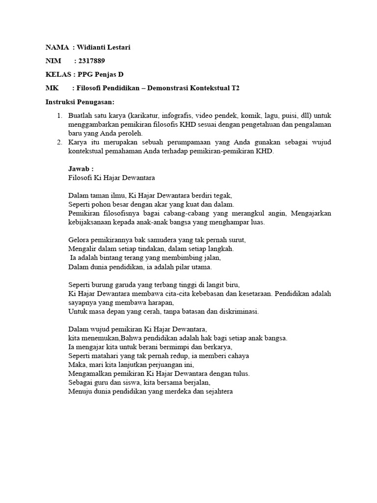 Filosofi KHD dalam Pendidikan | PDF
