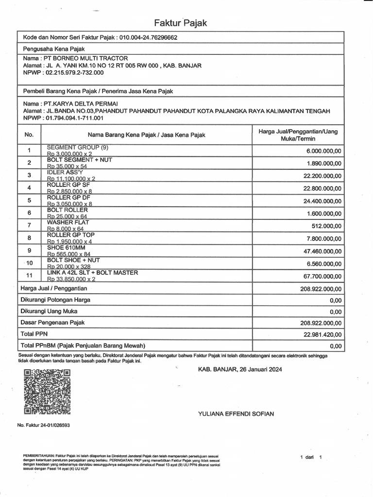KDP - 010.004-24.76296662 - Pt. Borneo Multi Tractor | PDF