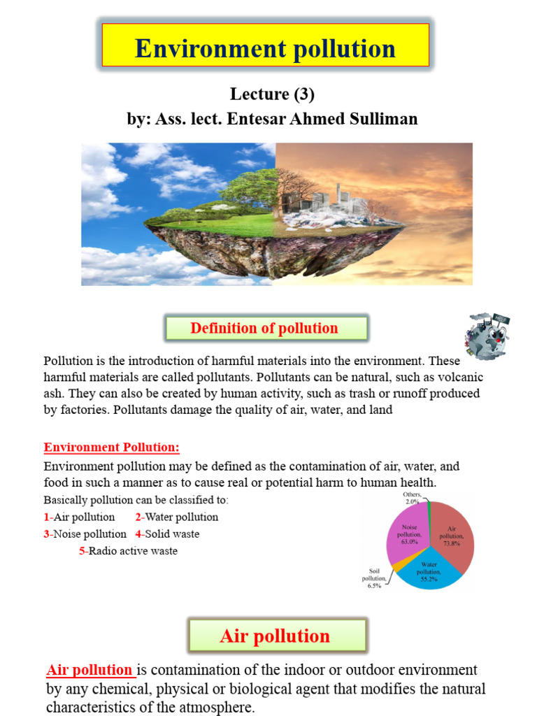 Lecture 3 Pollution | PDF | Air Pollution | N Ox
