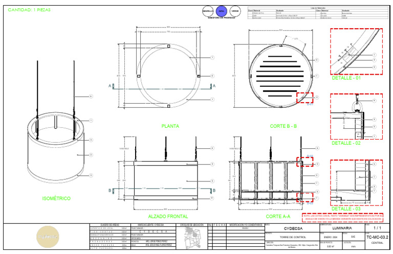 Plano de Torre de Control CYDECSA | PDF