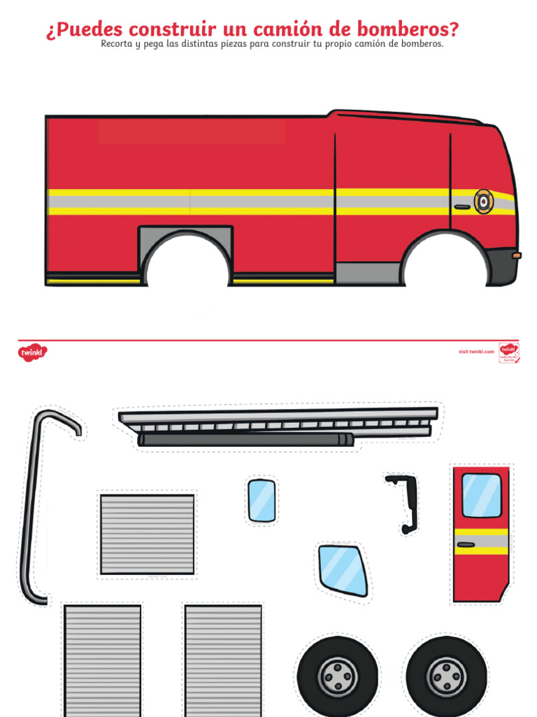 Camion de Bomberos para Recortar y Armar - Ver - 1 | PDF