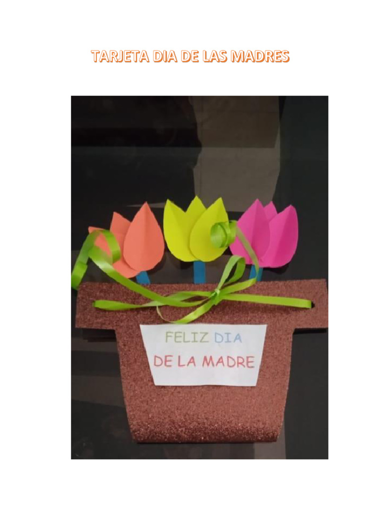 Tarjeta Dia De Las Madres Pdf