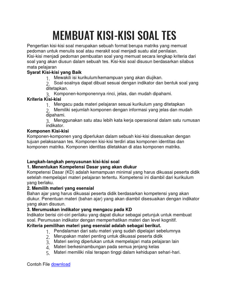 Tata Cara MEMBUAT KISI | PDF