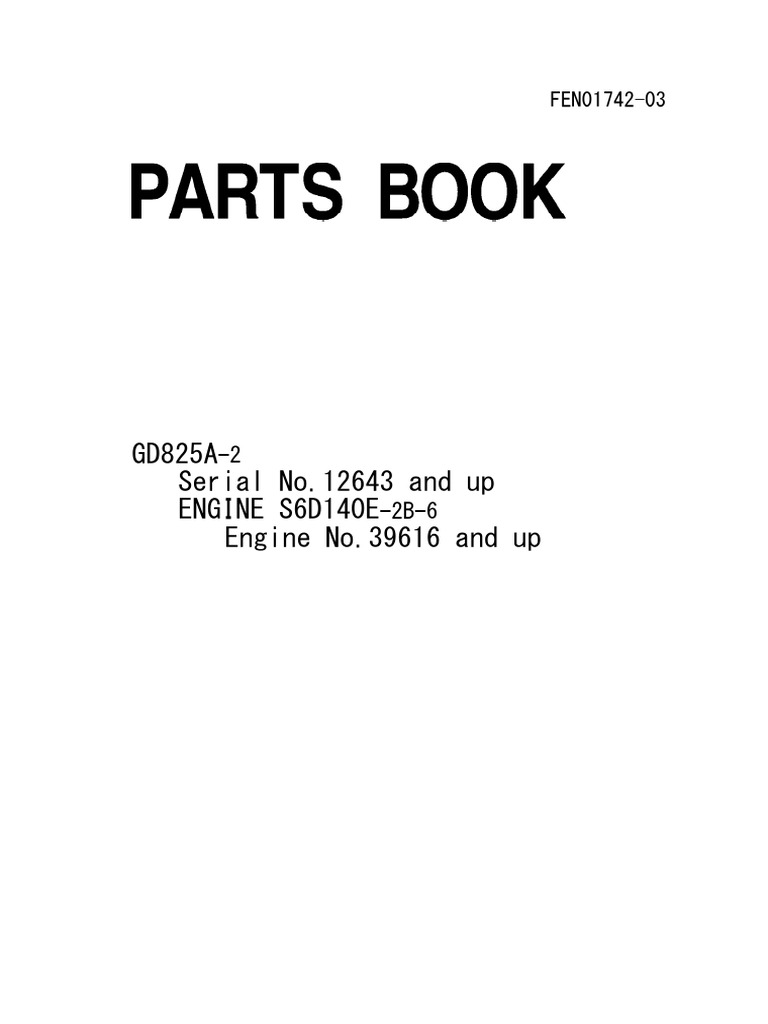 GD825A-2 - SN-12643-UP Parts Book | PDF | Truck | Clutch
