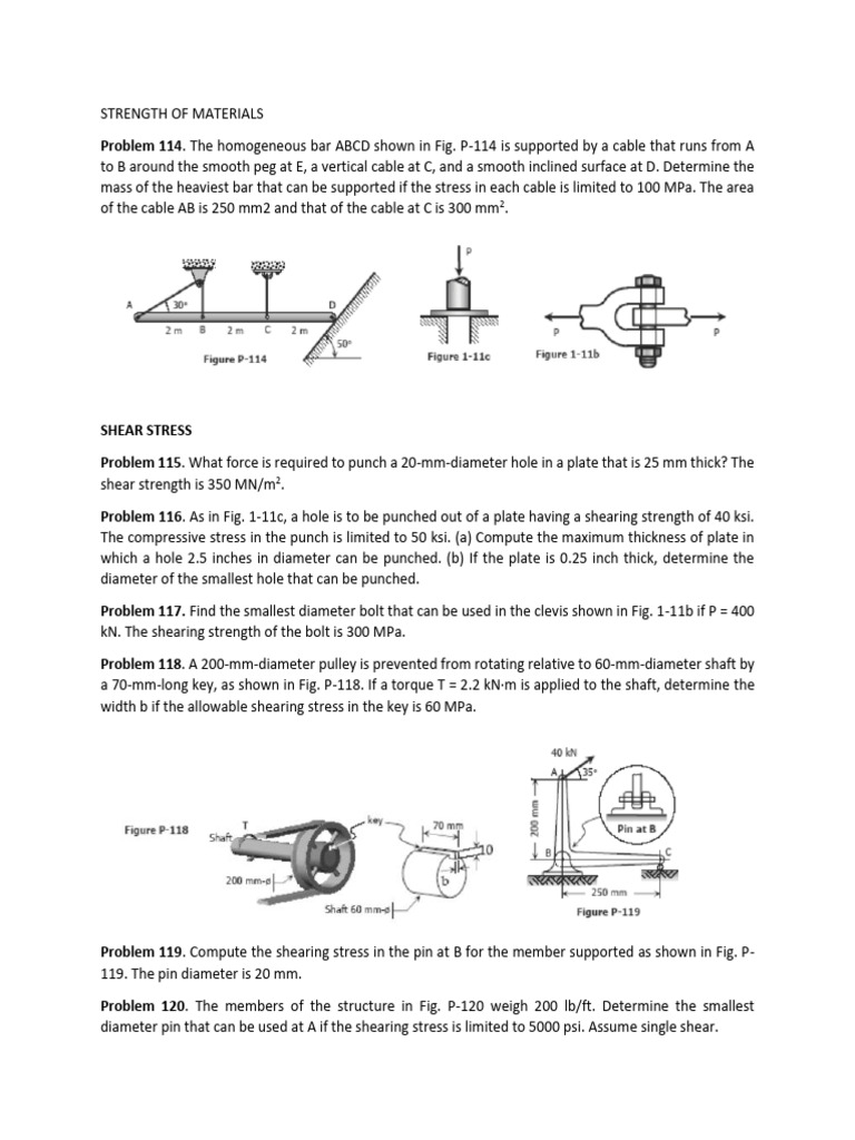 Strength of Materials | Download Free PDF | Stress (Mechanics) | Strength Of Materials