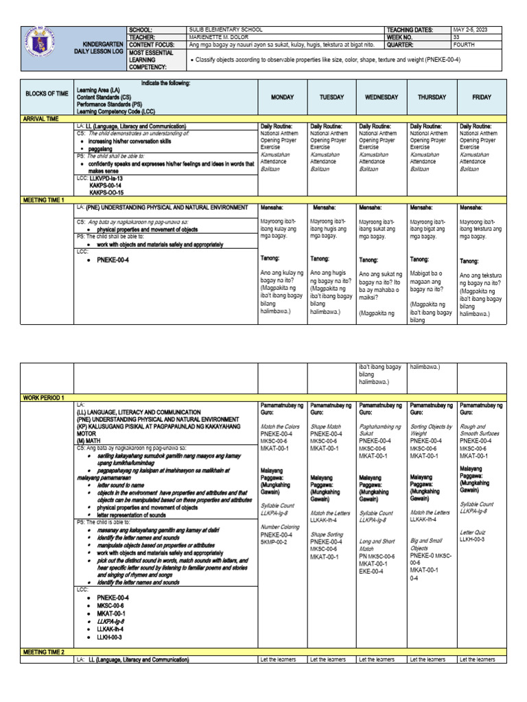 DLL Q4 Week33 | PDF | Human Communication | Learning