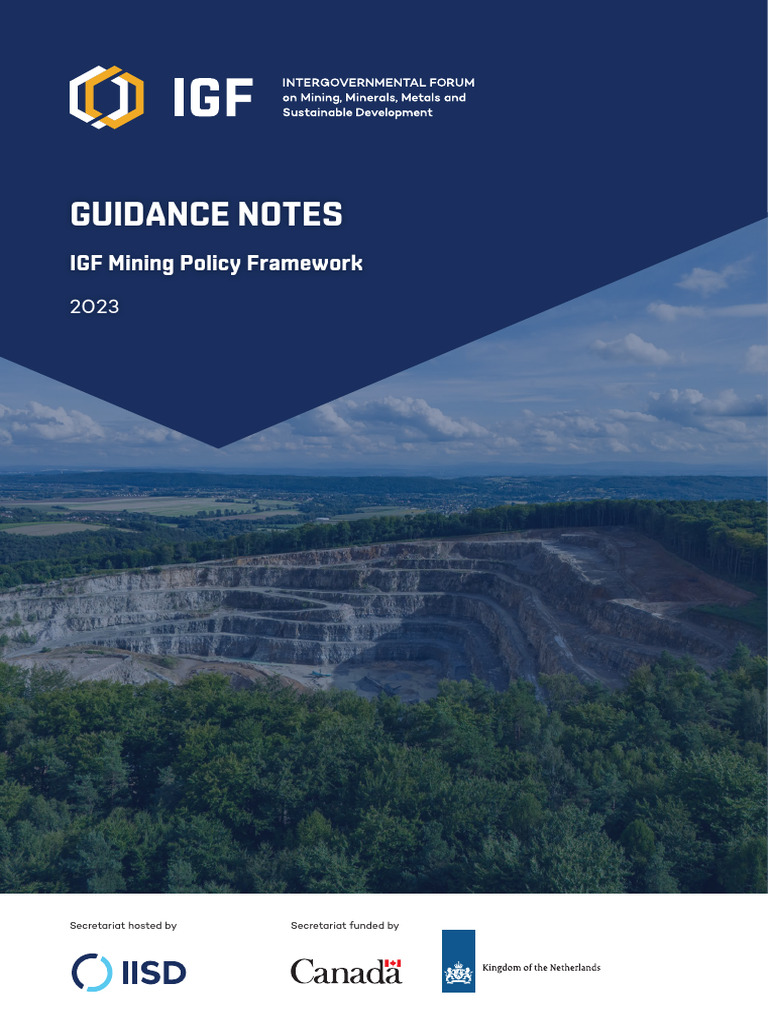 Igf Mining Policy Framework Guidance en | PDF | Mining | Environmental ...