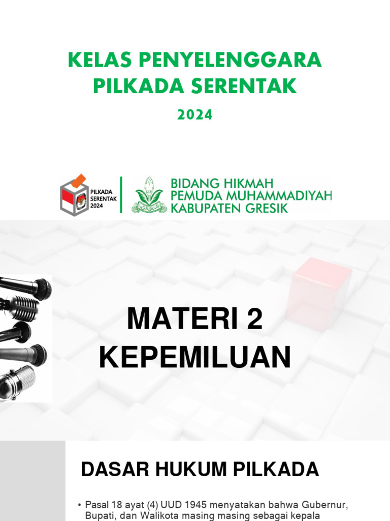 Materi II Kelas Penyelenggara Hikmah PDPM 2024 | PDF