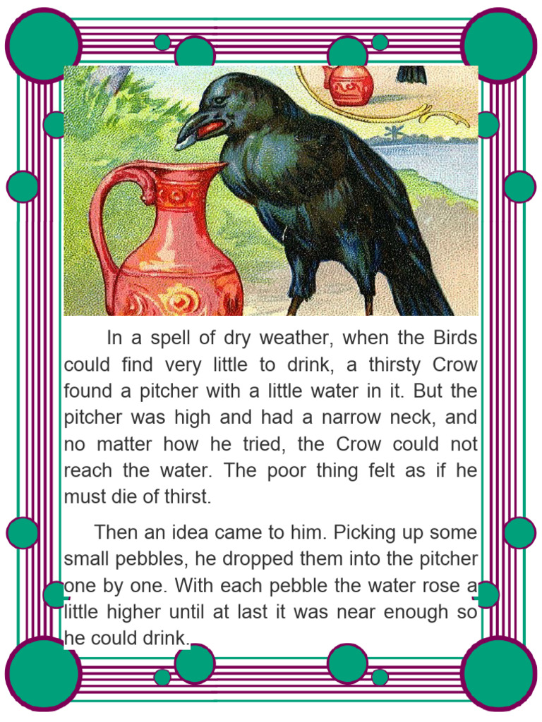fable crow and the pitcher | PDF