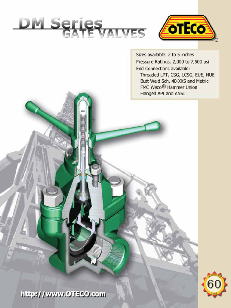 Oteco DM Gate Valve Product Brochure | PDF