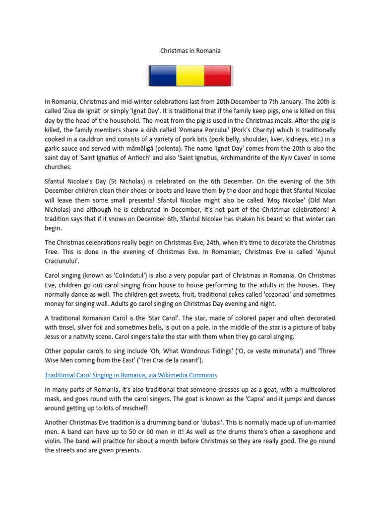 Christmas in Romania | PDF | Christmas | Christmas Carols