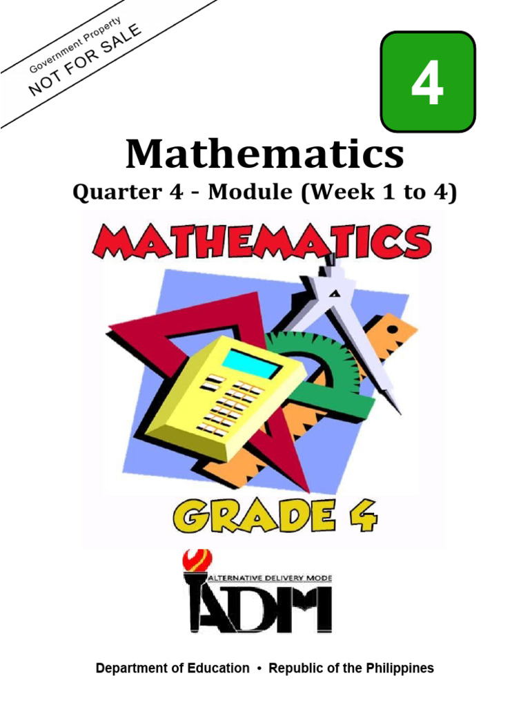 4th Grading Module Week 1 4 Grade Four | PDF | Area | Triangle