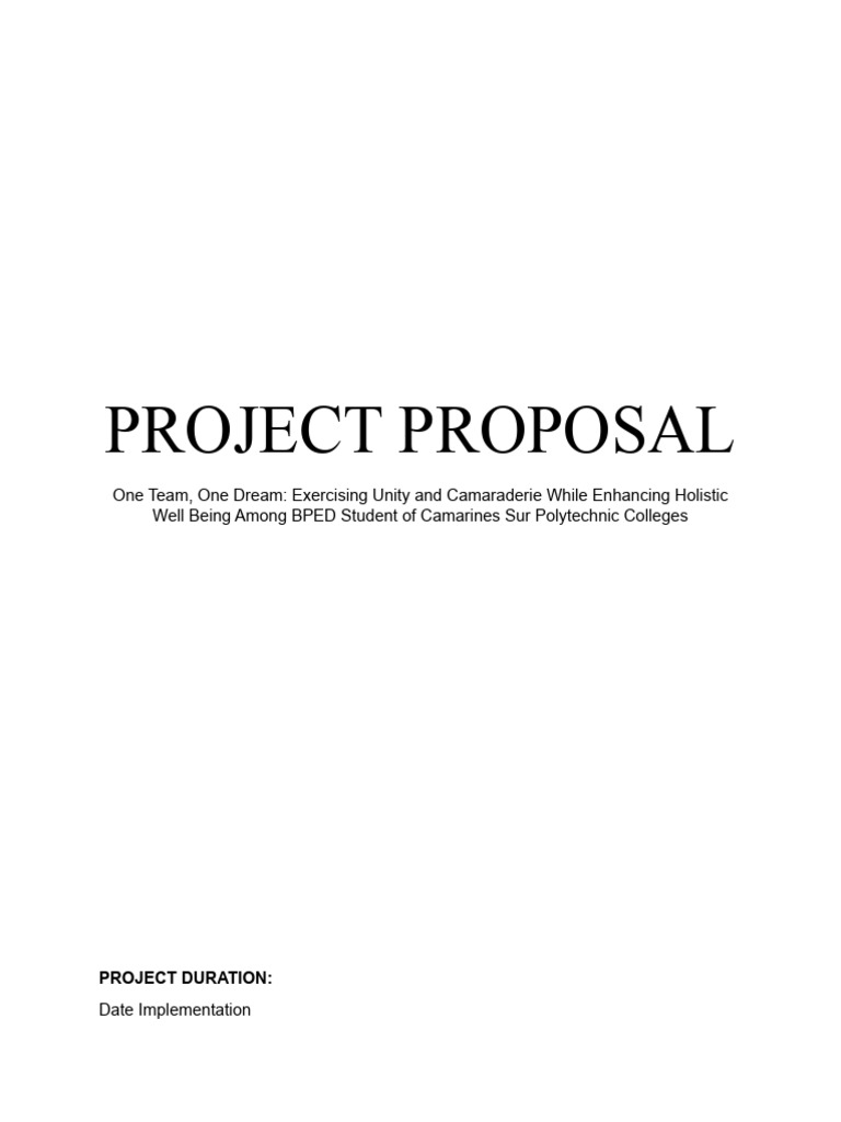 Project Proposal 2 | Download Free PDF | Physical Fitness | Psychology