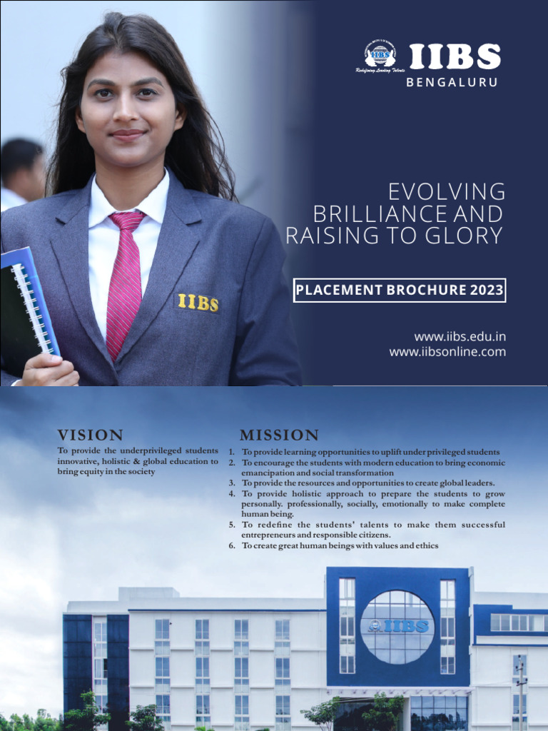 Iibs Placement Brochure 2023-25-1 | PDF | University And College ...