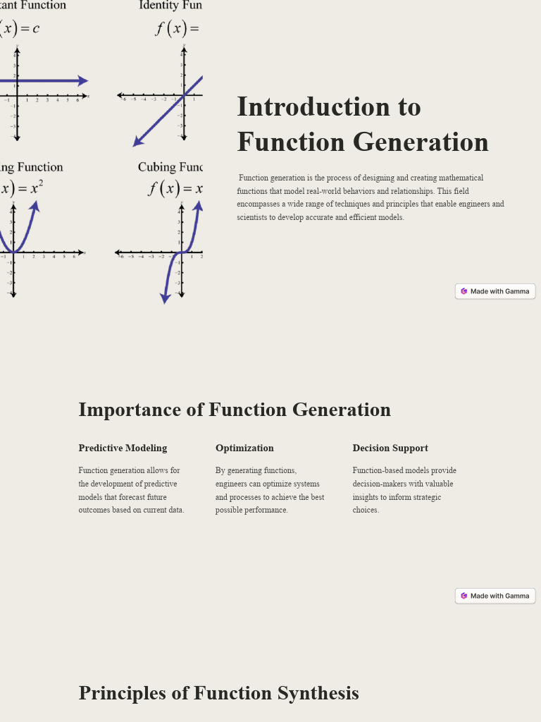 Introduction To Function Generation | Download Free PDF | Mathematical ...