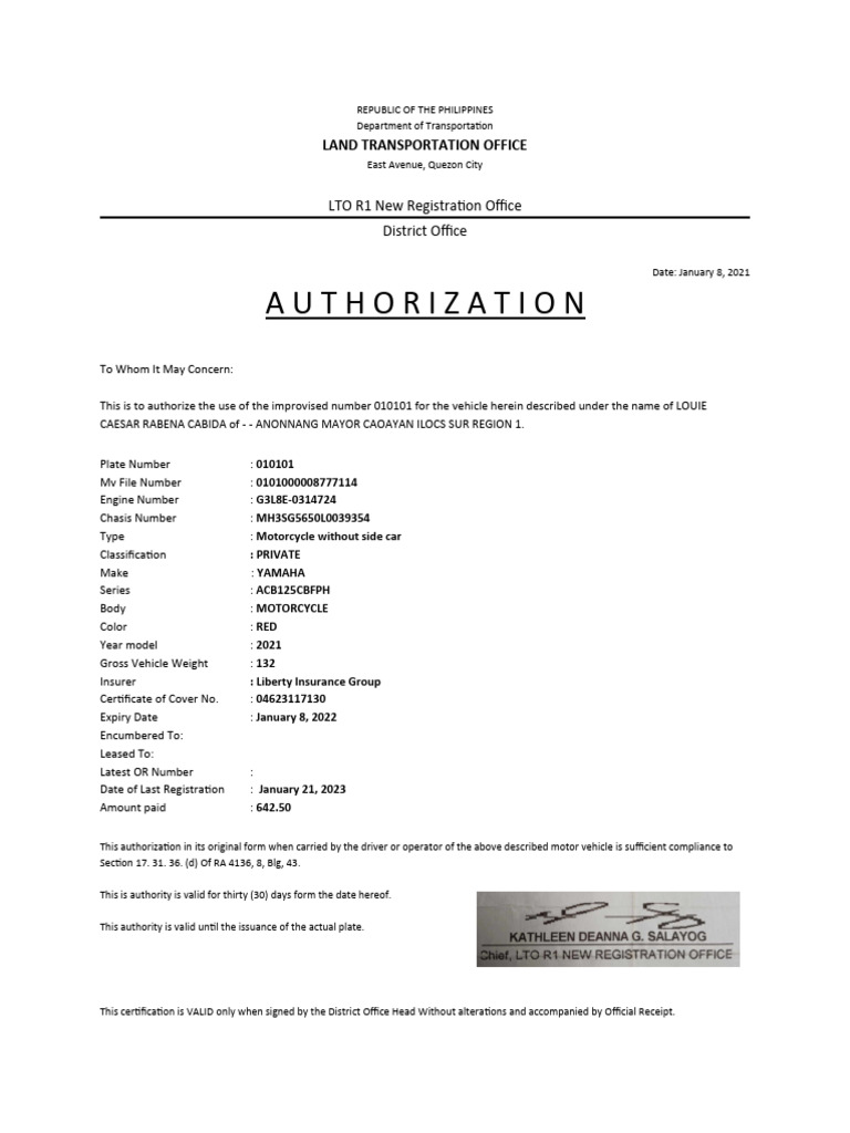 Authorization | PDF