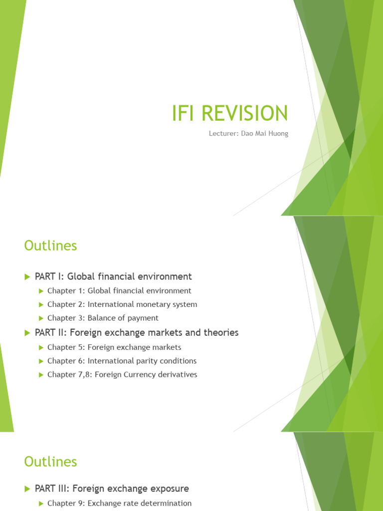 IFI Revision Lecture Updated | PDF | Exchange Rate | Foreign Exchange ...