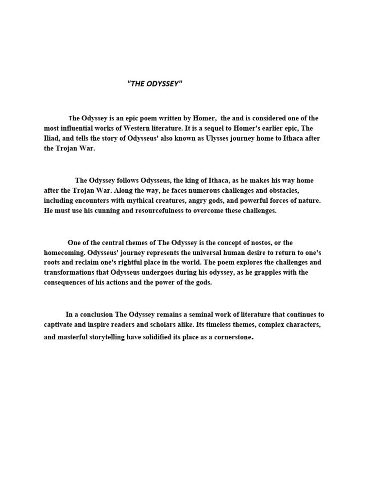 THE ODYSSEY-WPS Ifa | PDF