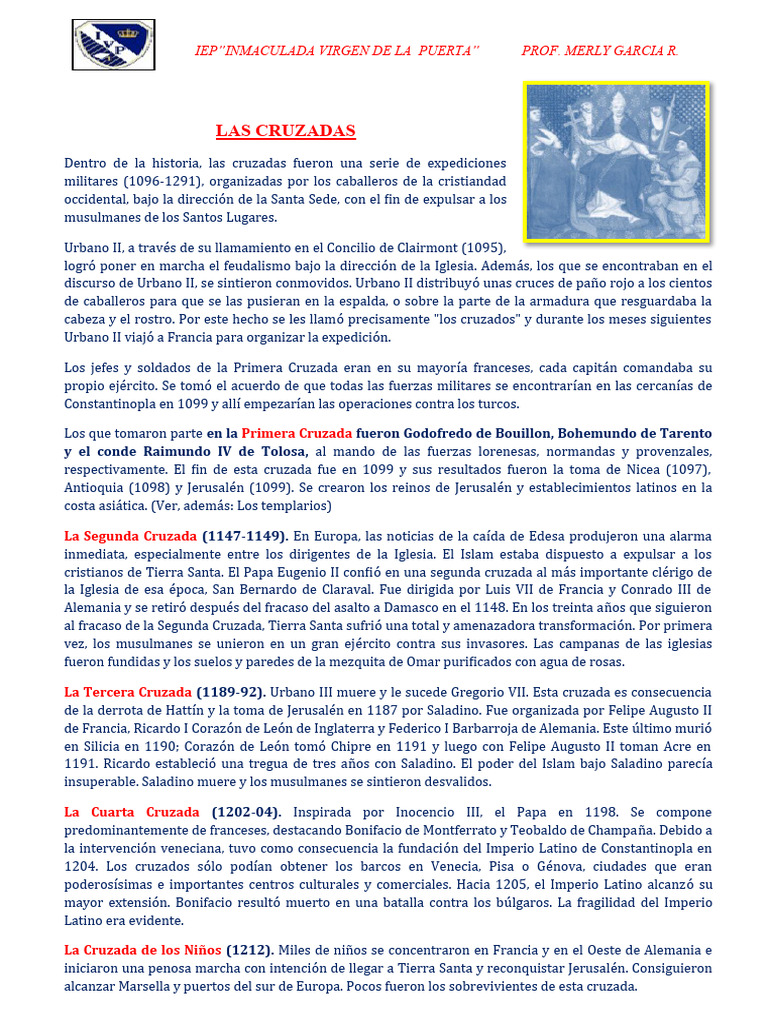 Las Cruzadas | PDF | Cruzadas | Guerras basadas en la religión