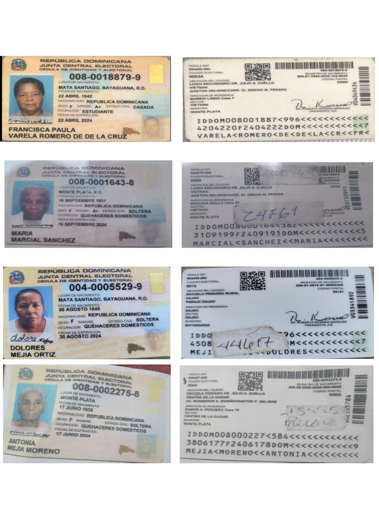 Cedulas Diferente | PDF