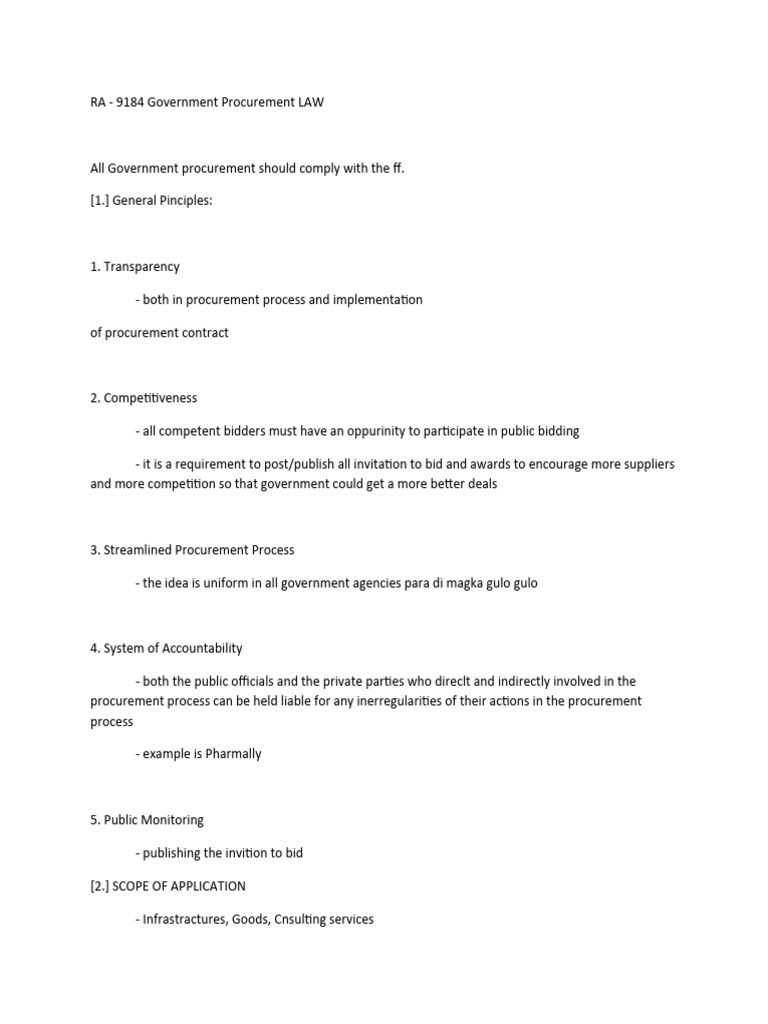 Government Procurement LAW | PDF | Procurement | Public–Private Partnership