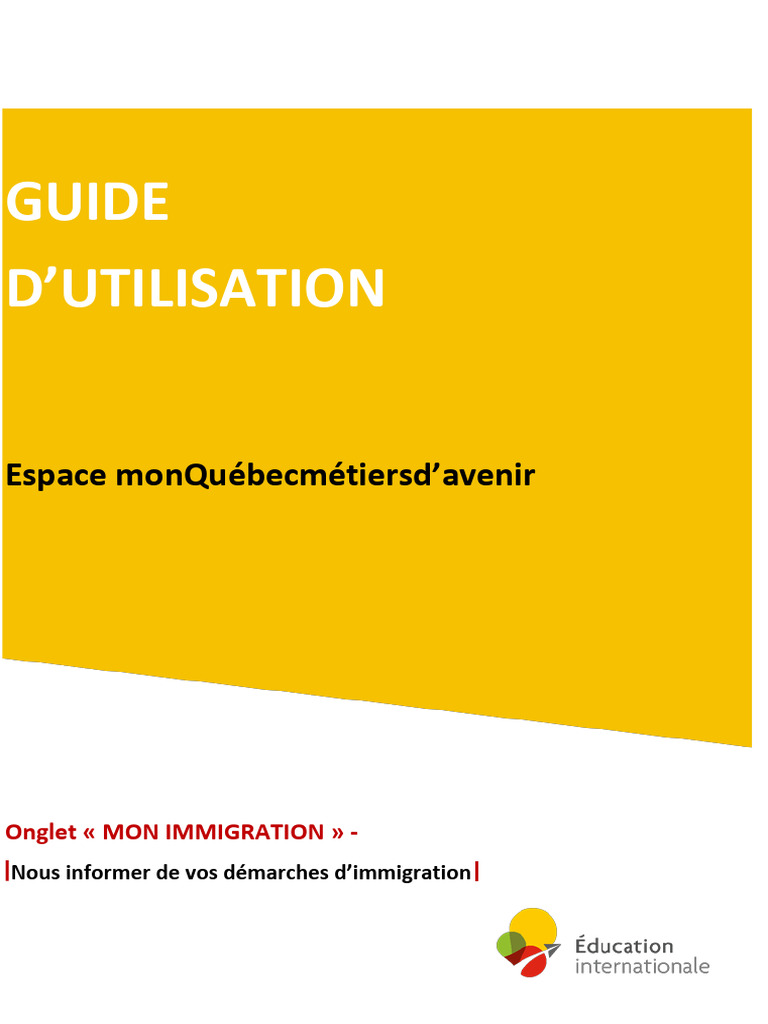 Guide d'utilisation Q7000 pour l'immigration | PDF