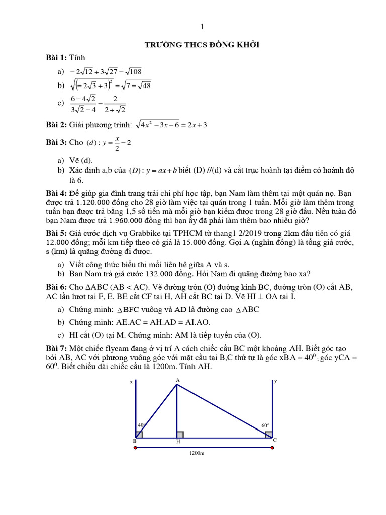 Tong Hop Toan 9 | PDF