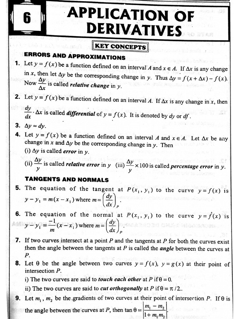Application of Derivatives | PDF