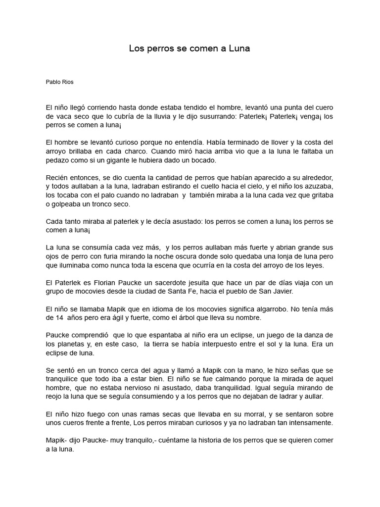 Los perros y el eclipse de luna | PDF | Luna