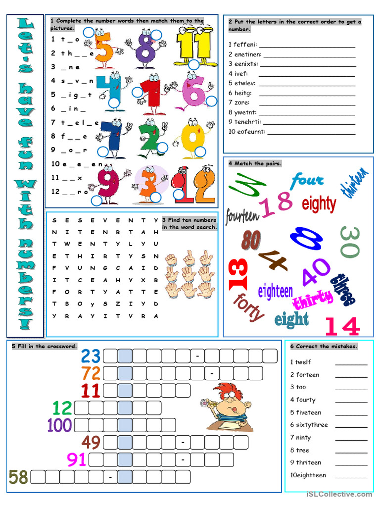 Let's Have Fun With Numbers! | PDF | Word Puzzles | Puzzles