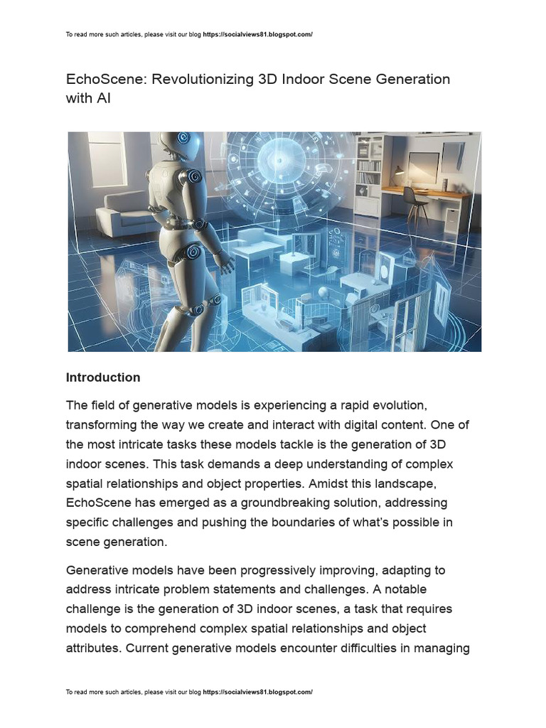 EchoScene: Revolutionizing 3D Indoor Scene Generation With AI | PDF | Information | Vertex ...