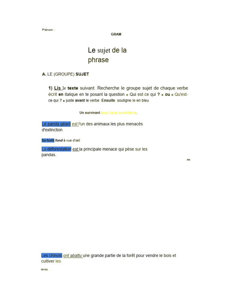 Exposé sur le panda pour CM2 | PDF | Panda géant