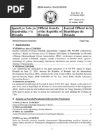 OG N Special of 30.05.2023 Itegeko Rigenga Umurimo Mu Rwanda Abayobozi ...